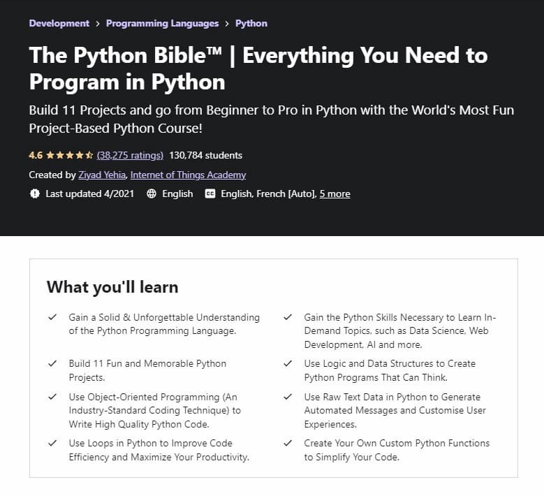 10 Best Python Courses On Udemy 2022 EduReviewer